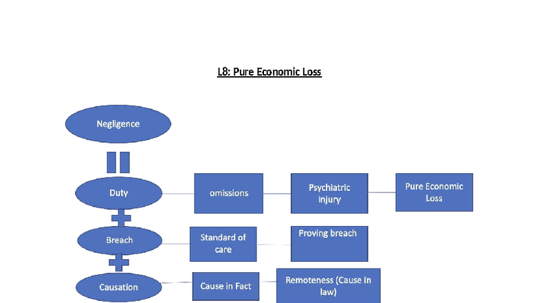 L8: Pure Economic Loss - Lecture Notes on Negligence Principles - Studocu