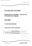 ZUL1507 - Unisa - Applied African Language ZULU - Studocu