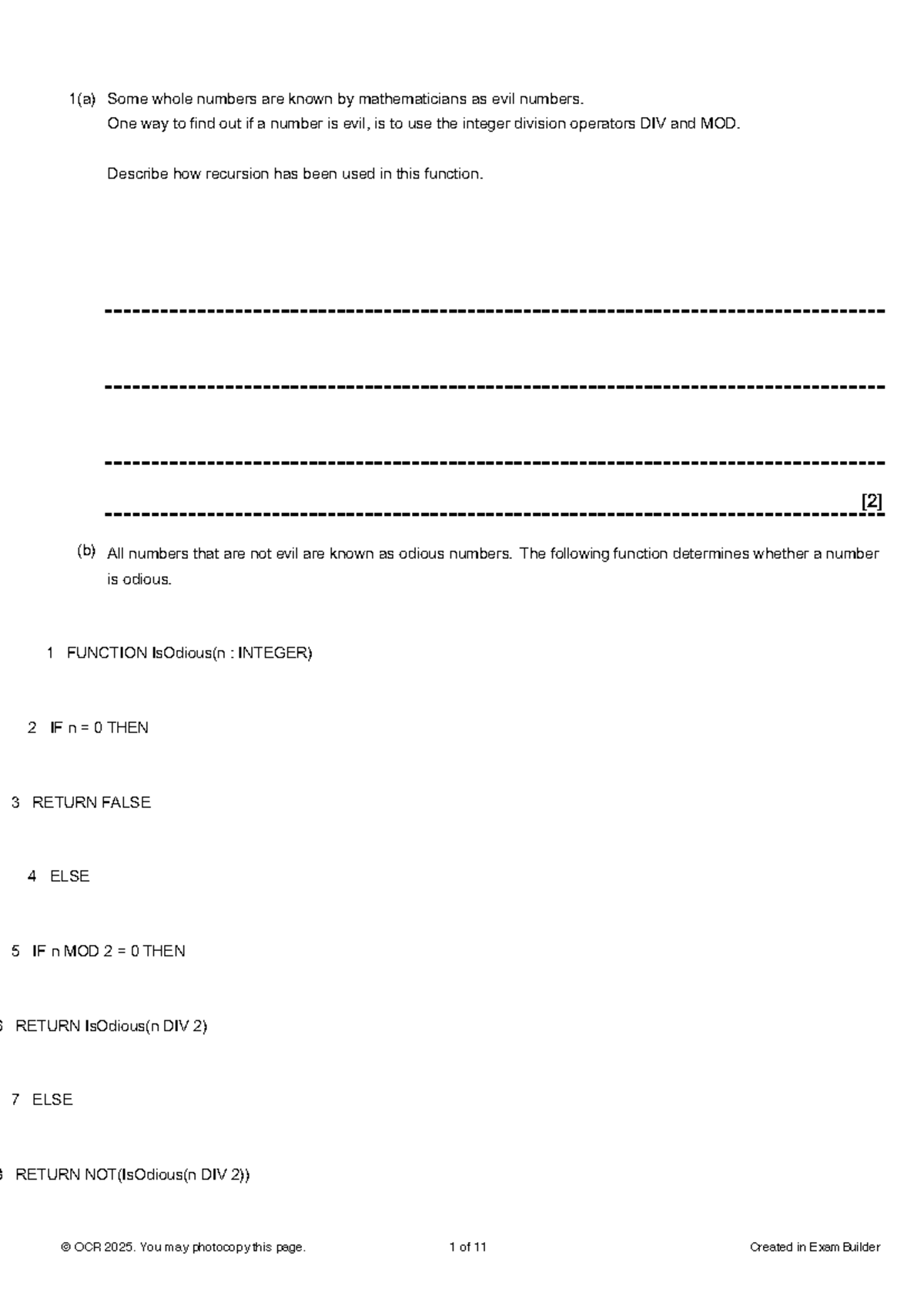 221 Recursion - Practice Questions for A Level CS Revision - Studocu