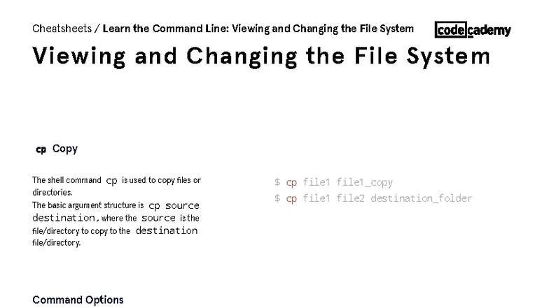 CS101: Command Line Cheatsheet - Viewing & Changing File System - Studocu