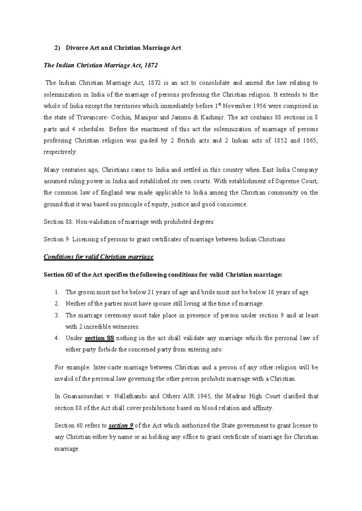 Christian Law Notes (Family Law) - Nature and Scope Overview - Studocu
