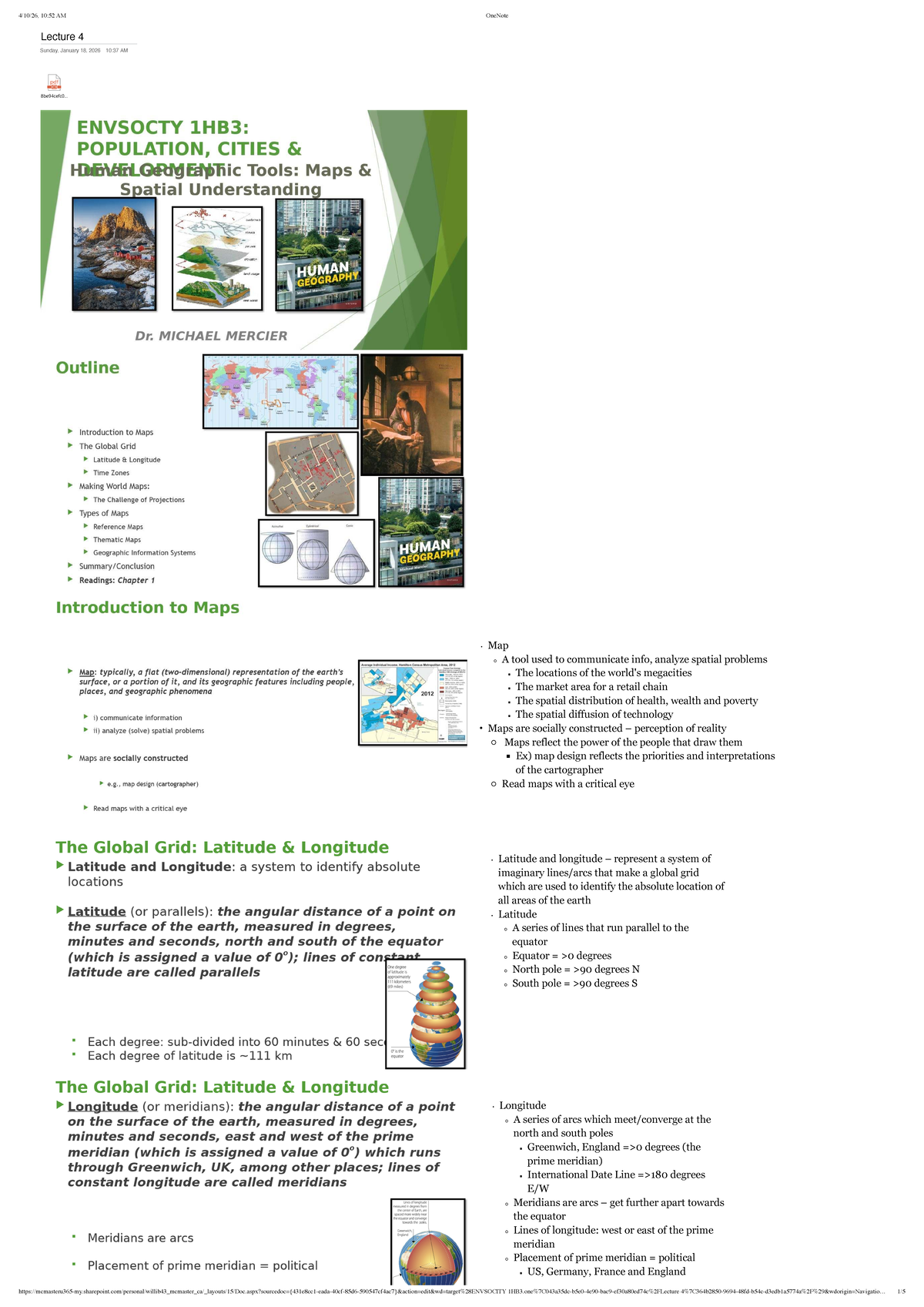 GEOG 2026 Lecture 4: Understanding Maps and Spatial Analysis - Studocu