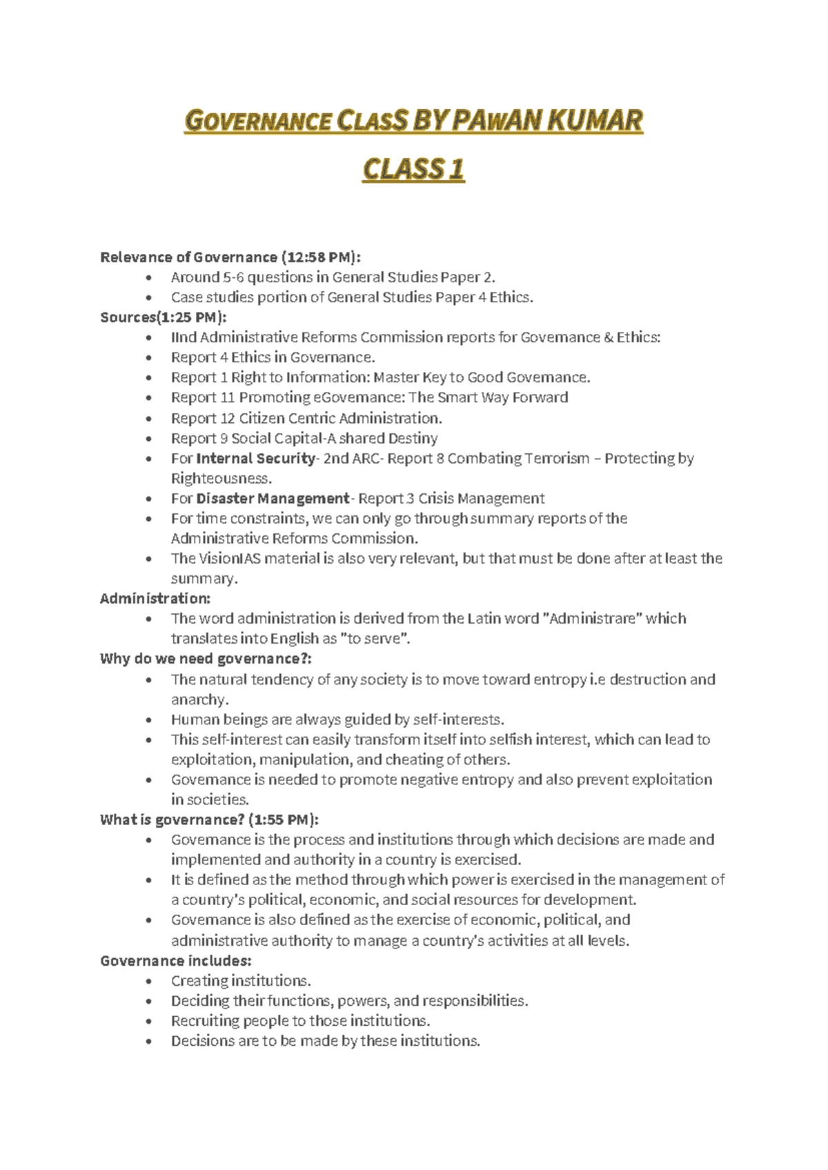 Disaster Management Notes - Mains Paper G (2013) - Mohit Sir - Studocu