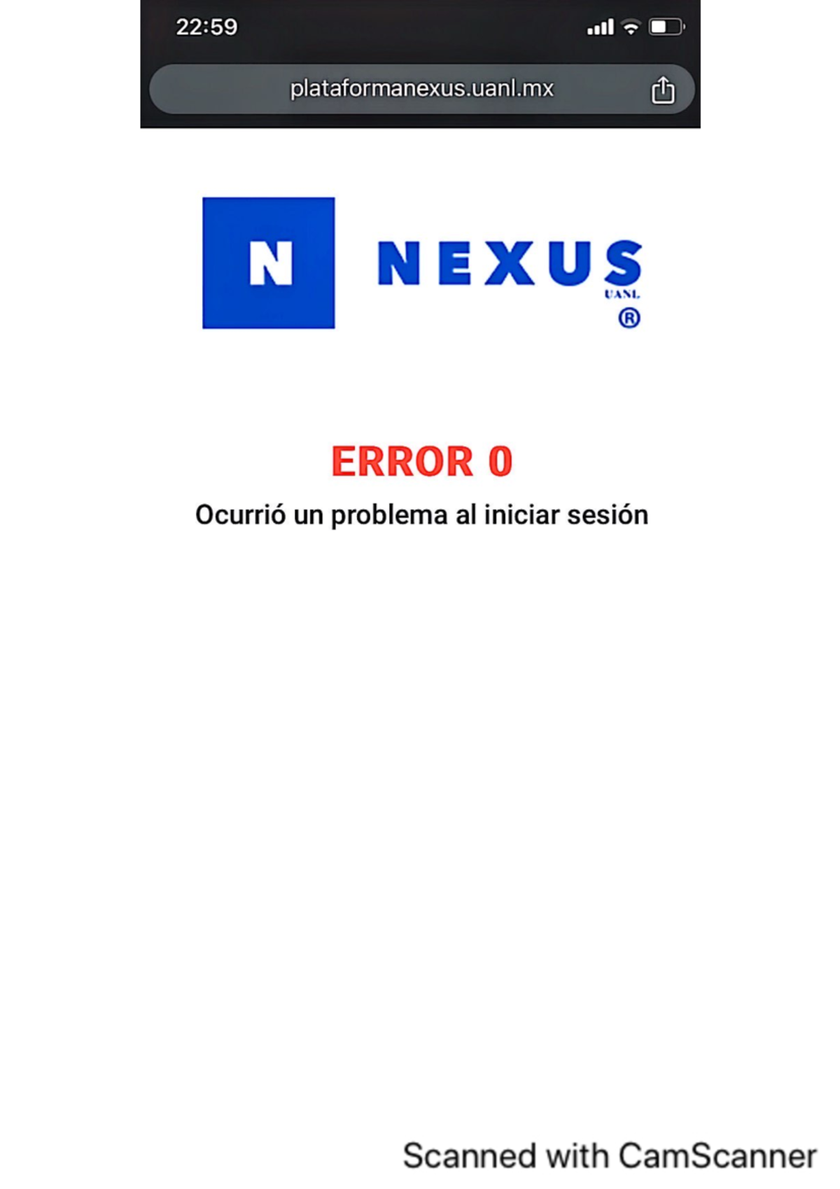Evidencia de Error de Ingreso en Nexus - Ago-Dic 2023 - Studocu