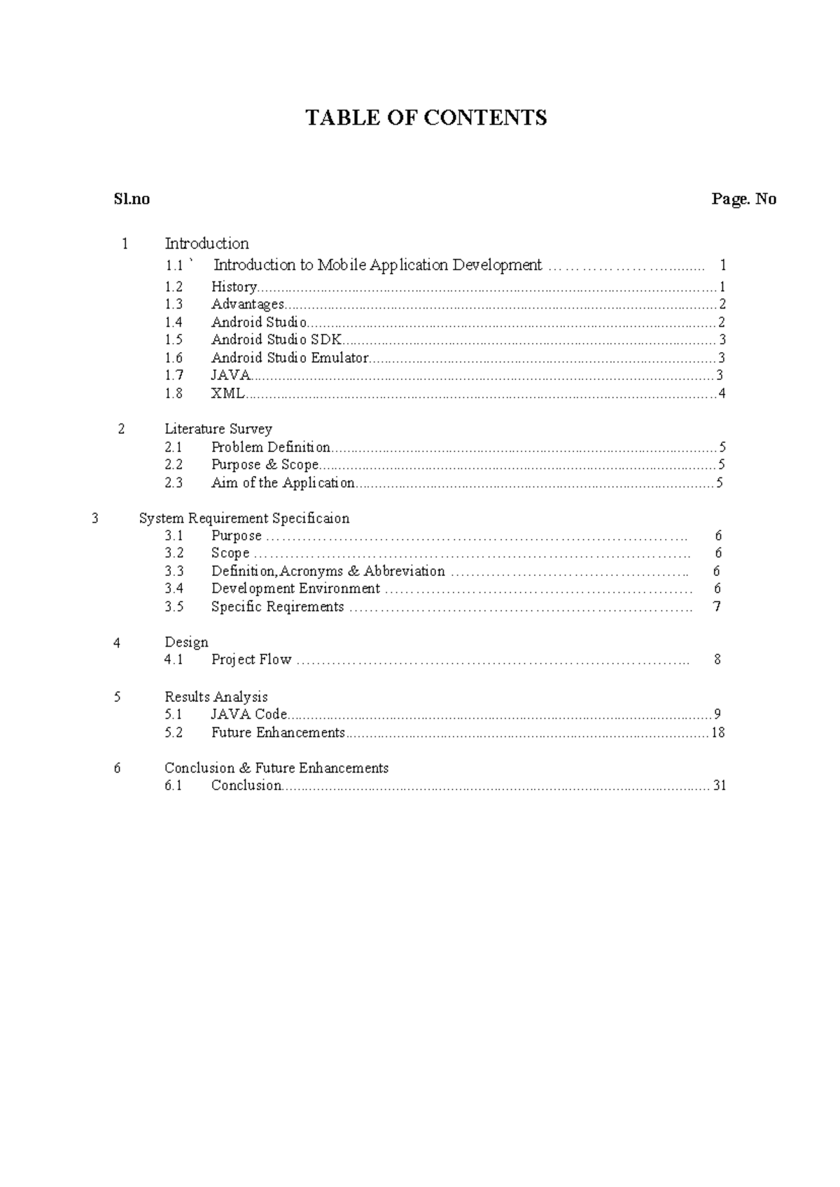Table OF Contents - Sure! Could you provide me with the content or a ...