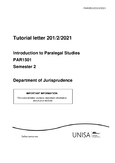 PAR1501 - Unisa - Paralegal studies - Studocu