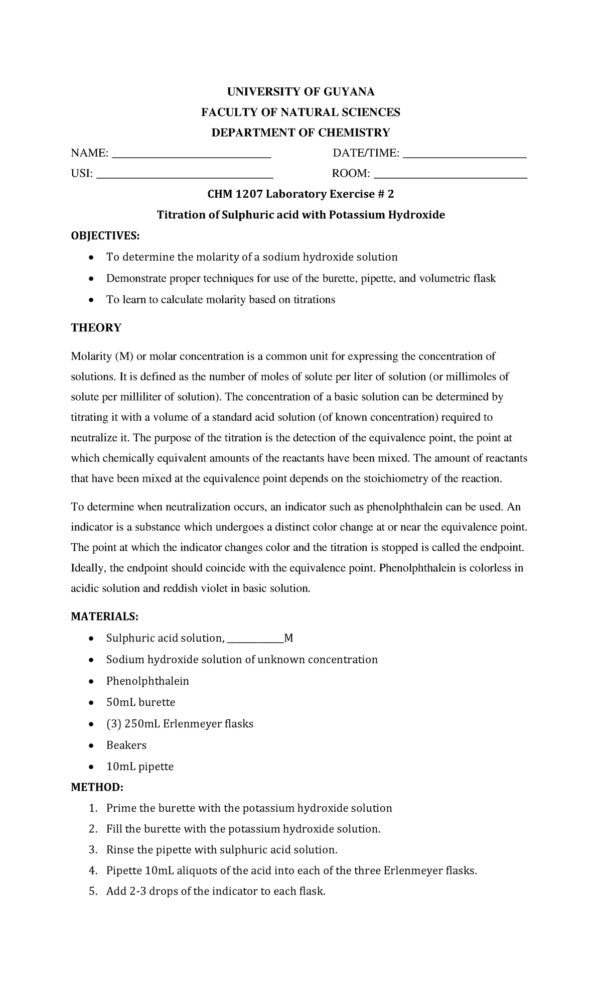 CHM1207 Lab 6 - Qualitative Analysis Experiment Report - Studocu