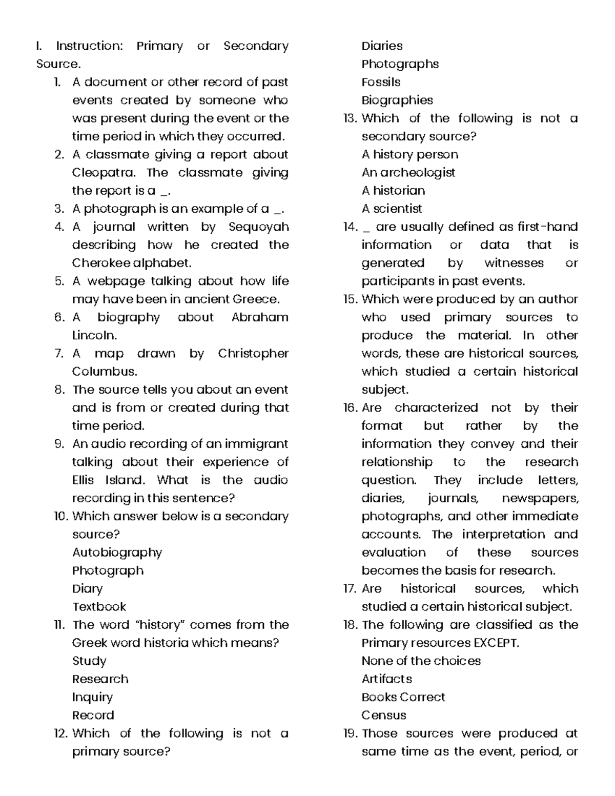 Understanding History Exam: Primary & Secondary Sources - Studocu