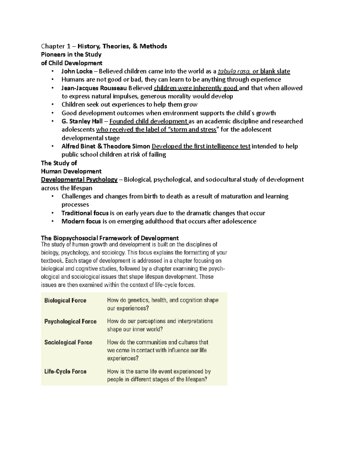 Developmental Psychology - PSY 101 Test 1 Comprehensive Review - Studocu