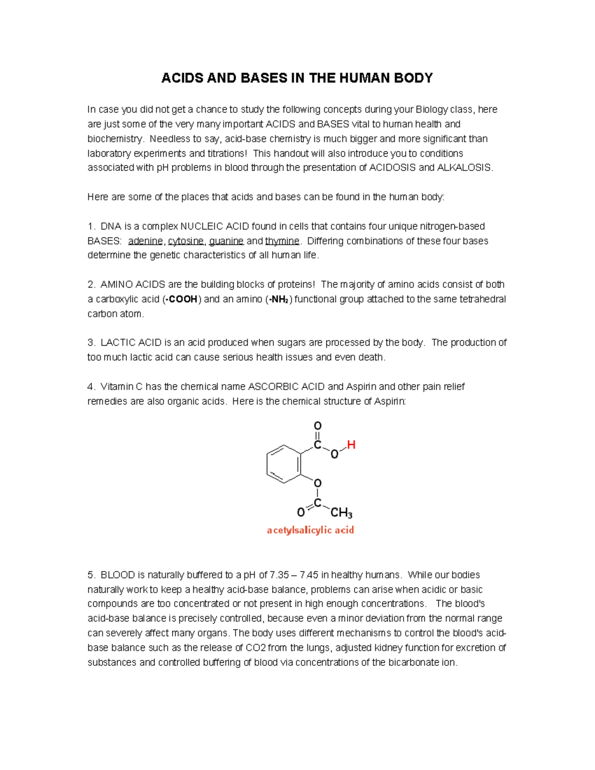 Acids and Bases in the Human Body: Key Concepts & Health Implications ...