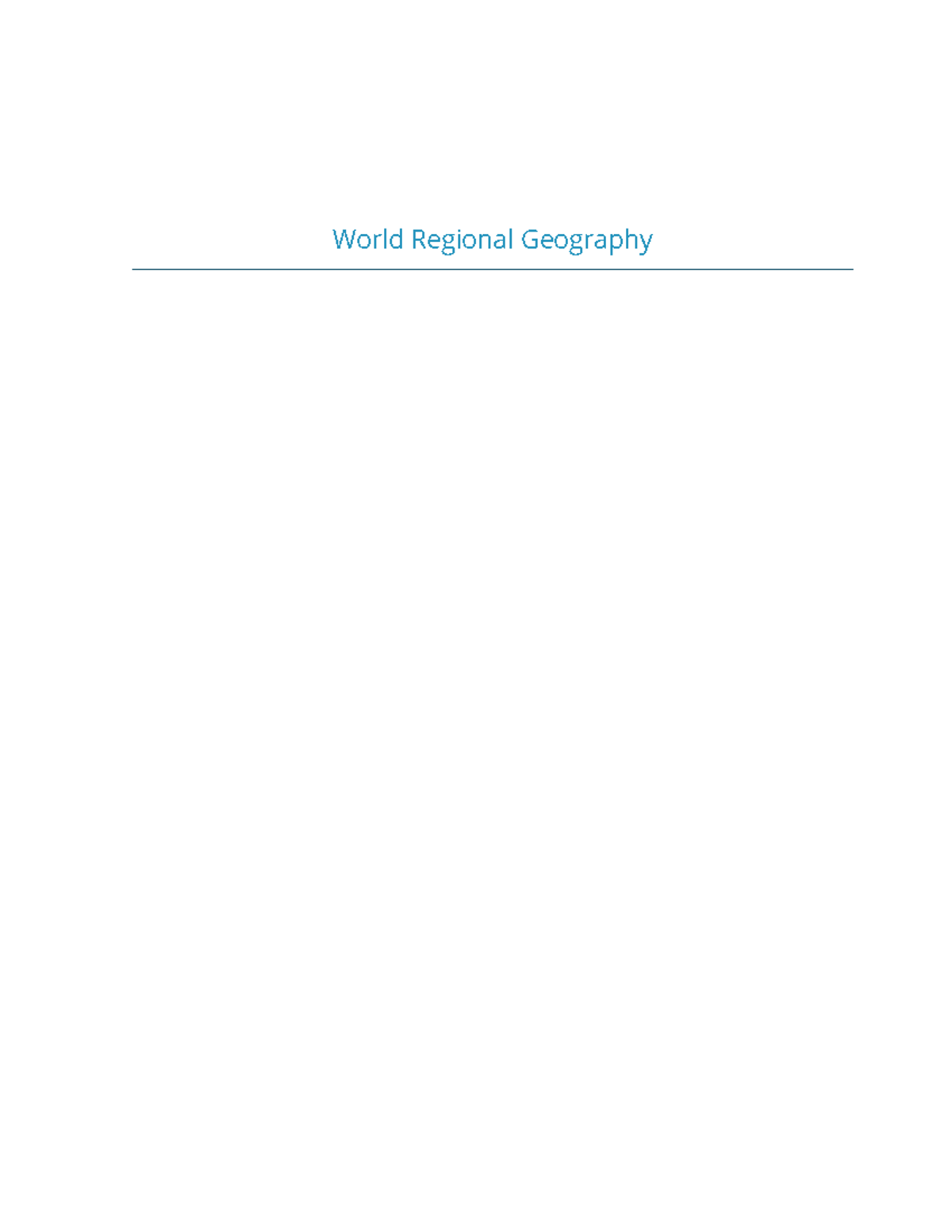 World Regional Geography (WRG) - Comprehensive Overview and Insights ...