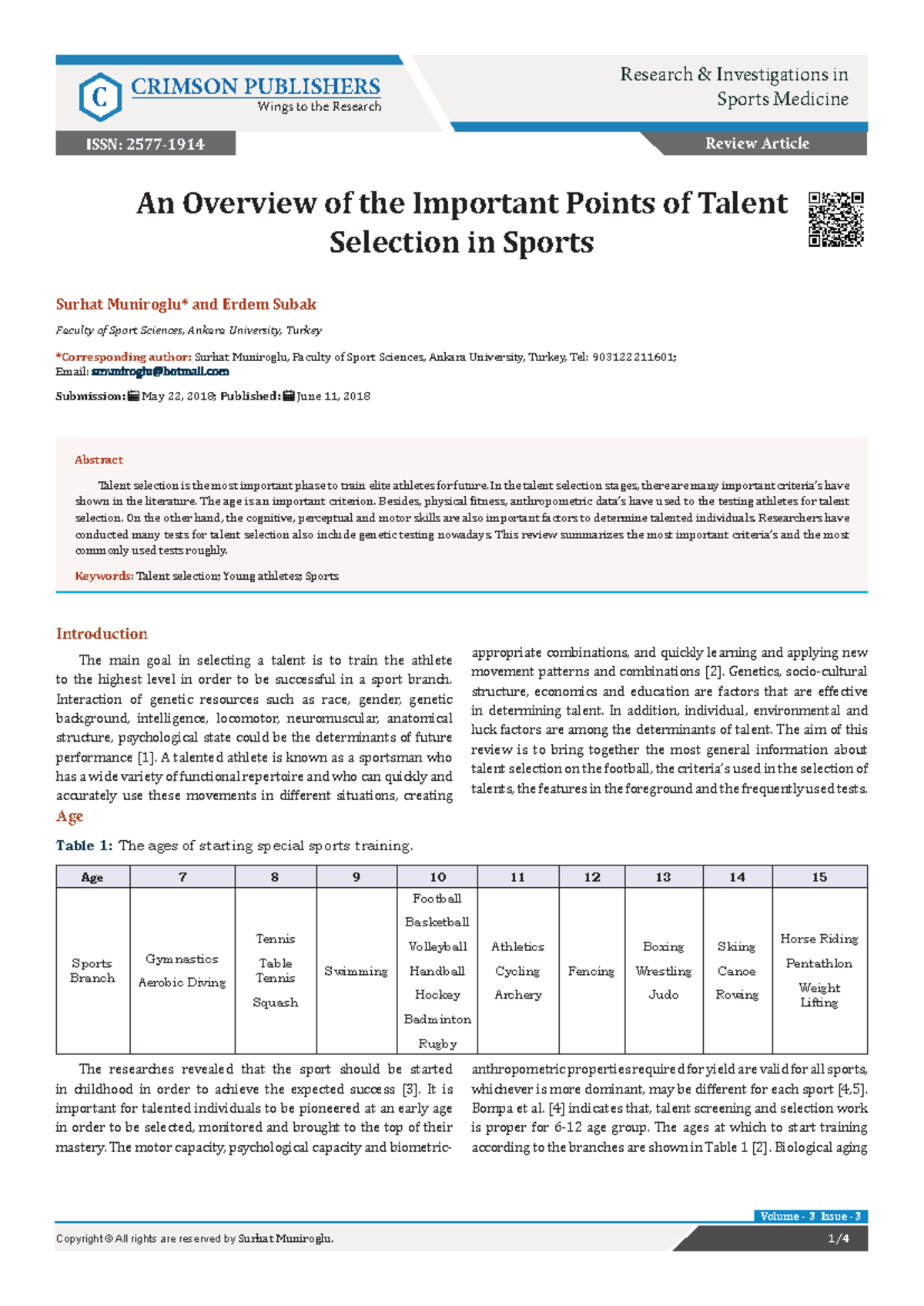 An Overview of Talent Selection in Sports Medicine (CRIMSON) - Studocu