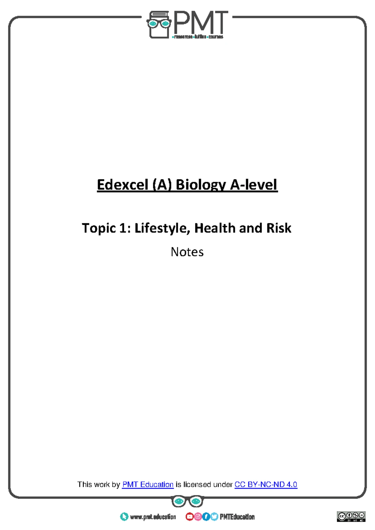 Pearson Edexcel A Level Biology B (9BI0) Specification Overview - Studocu