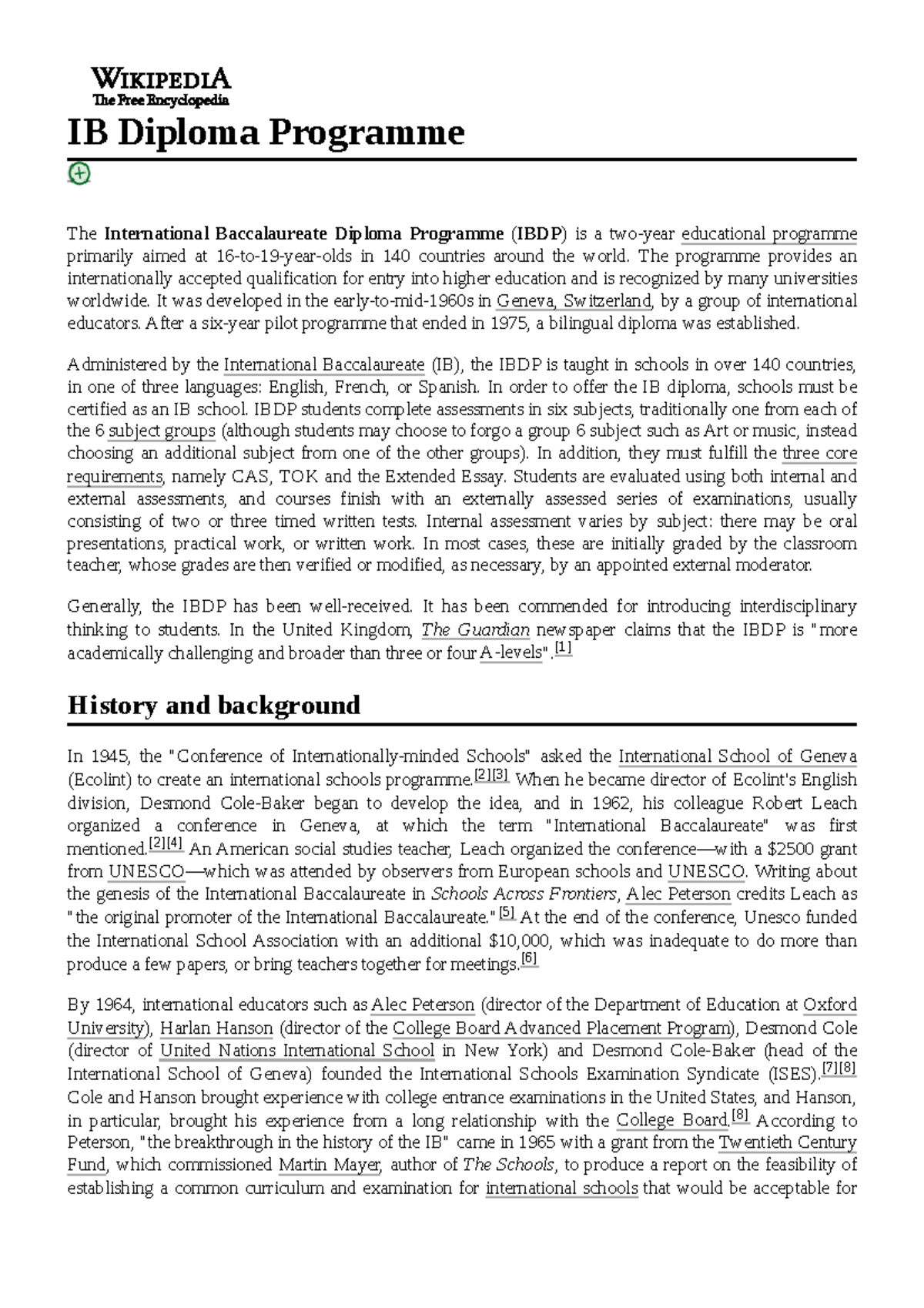 IB Diploma Programme Overview: History, Requirements & Recognition ...