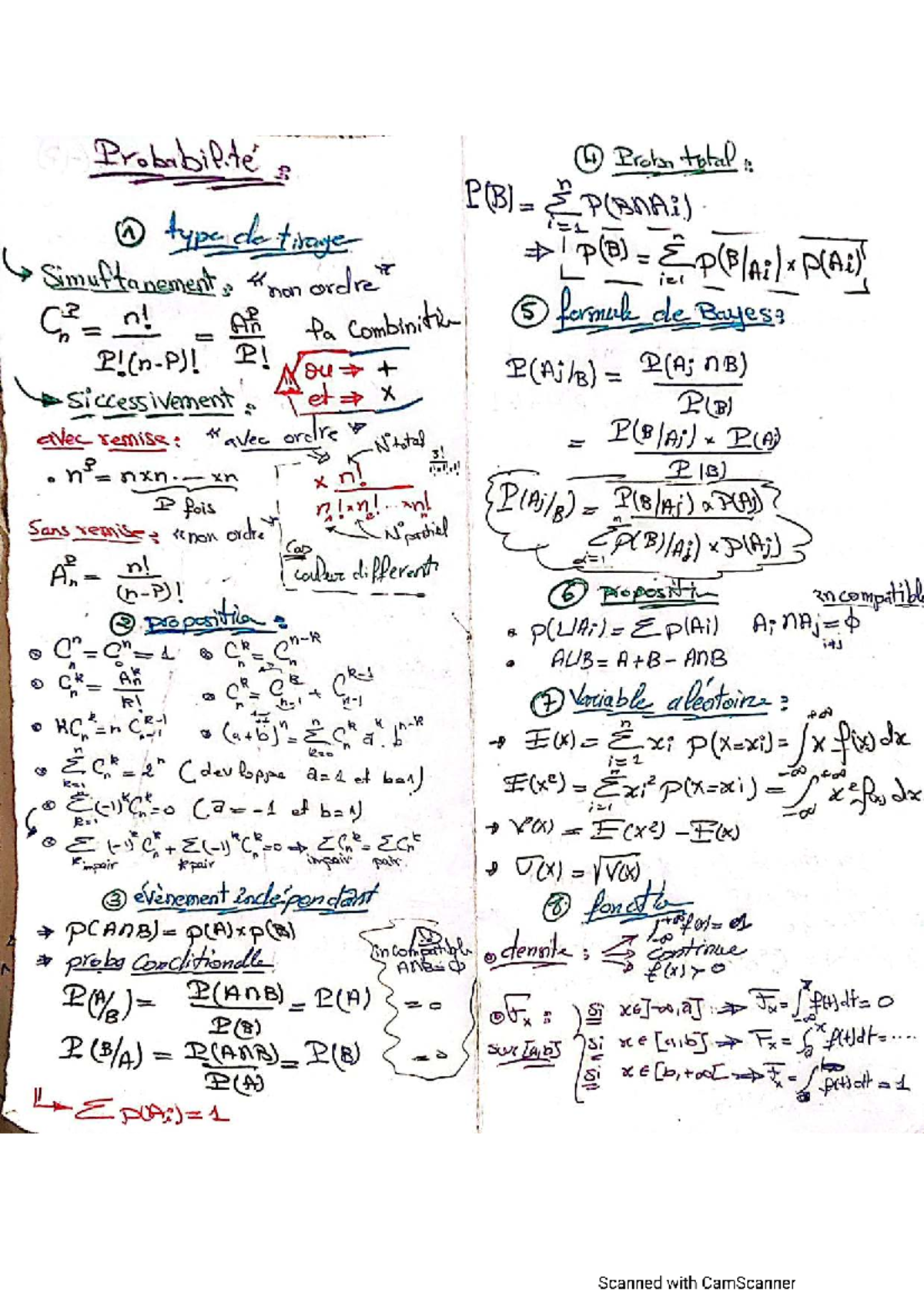 Probabilité - TDS I Proba Total et Formules de Bayes - Studocu
