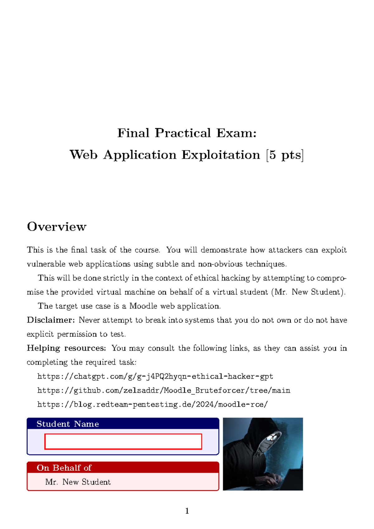 I&DS-Final Practical Exam: Web App Exploitation Techniques - Studocu