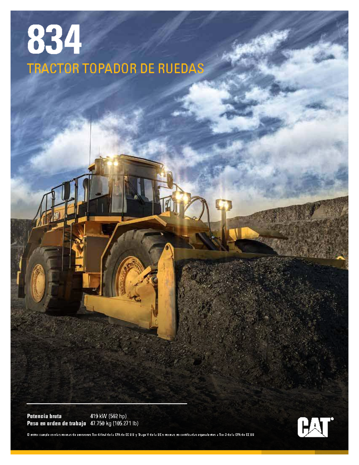 Cat 834 Tractor Topador de Ruedas: Eficiencia y Durabilidad - Studocu