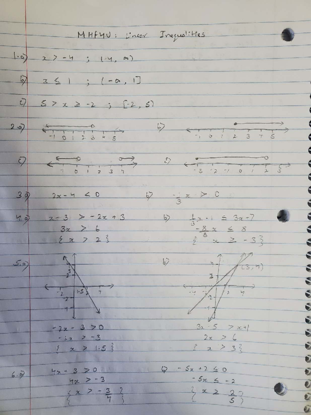 MHF4U: Polynomial Inequalities Homework Solutions - Studocu