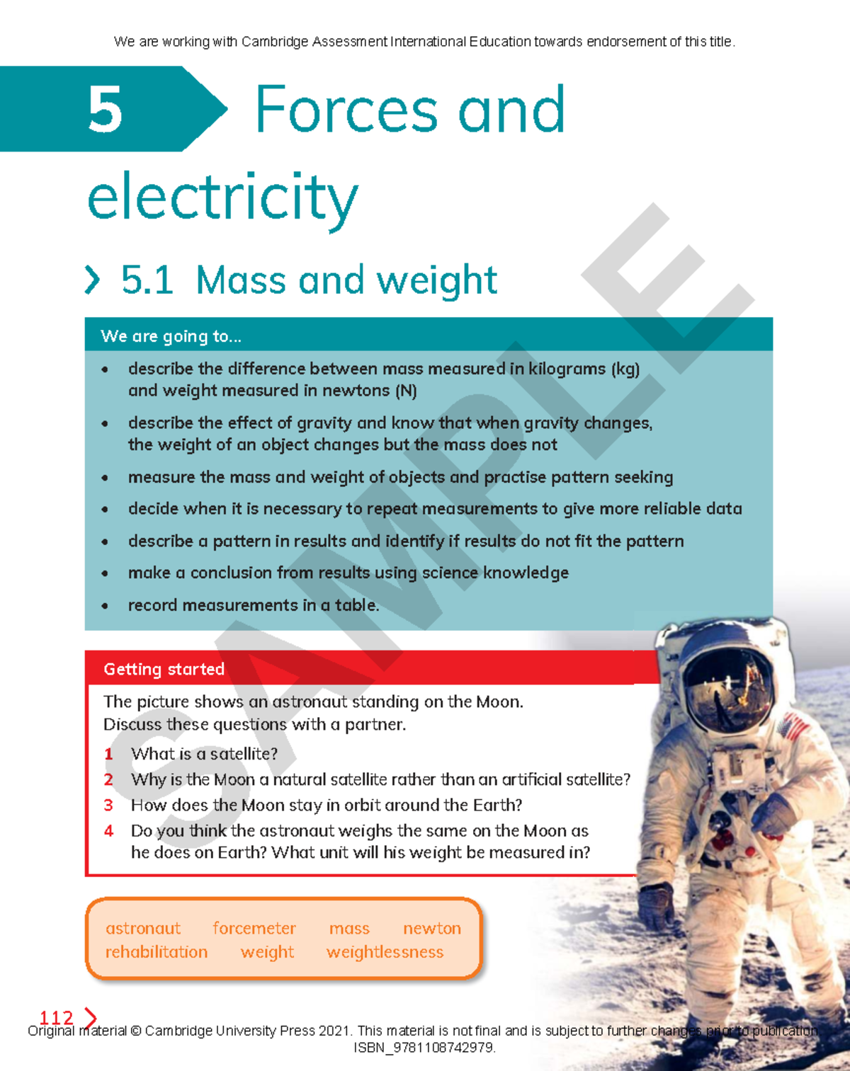 Science LB6 Unit 5.1: Understanding Mass, Weight, and Forces - Studocu
