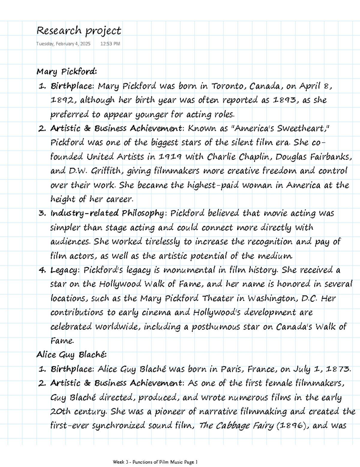 Research project Notes - Mary Pickford: Birthplace: Mary Pickford was ...