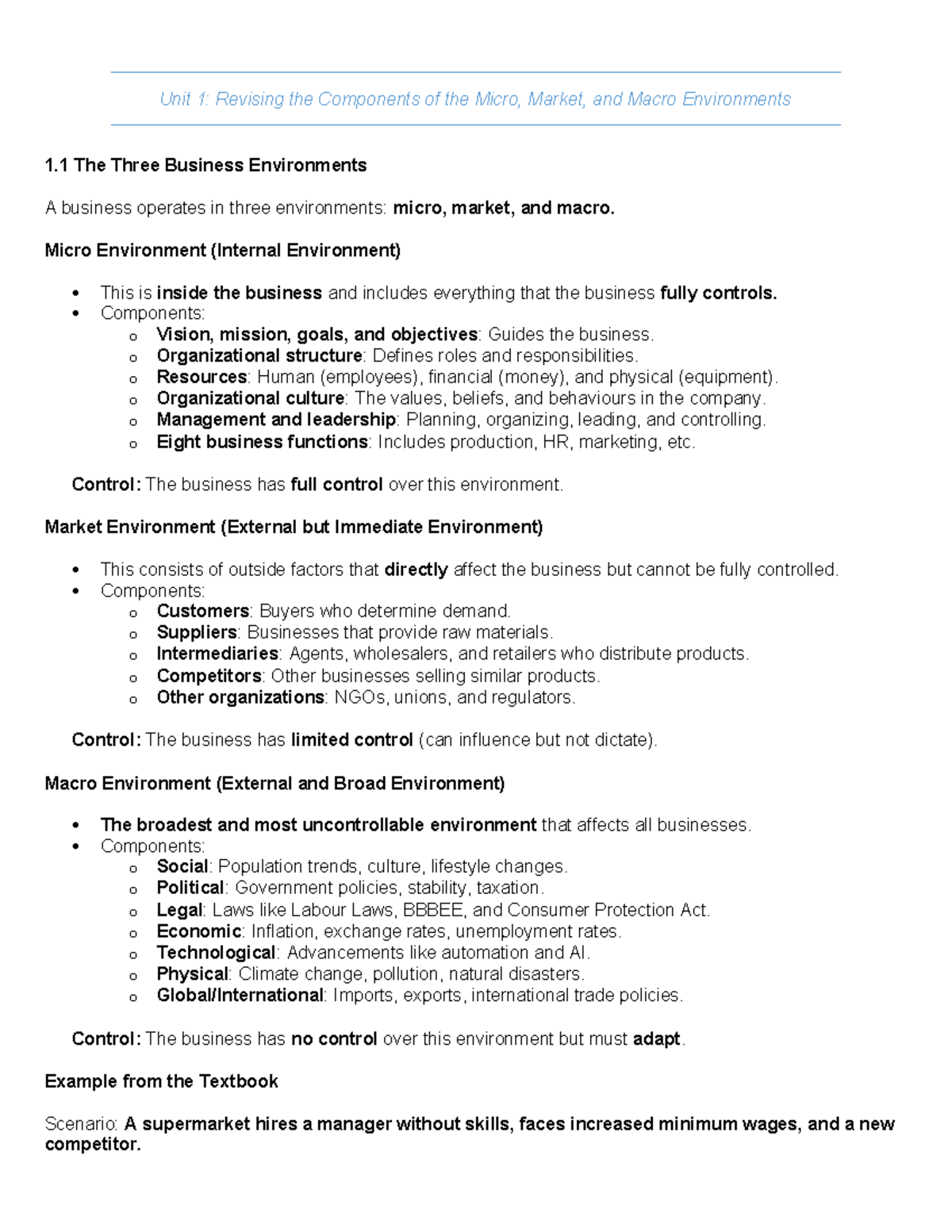 Business Studies - Grade 11 answerbook - Unit 1: Revising the ...