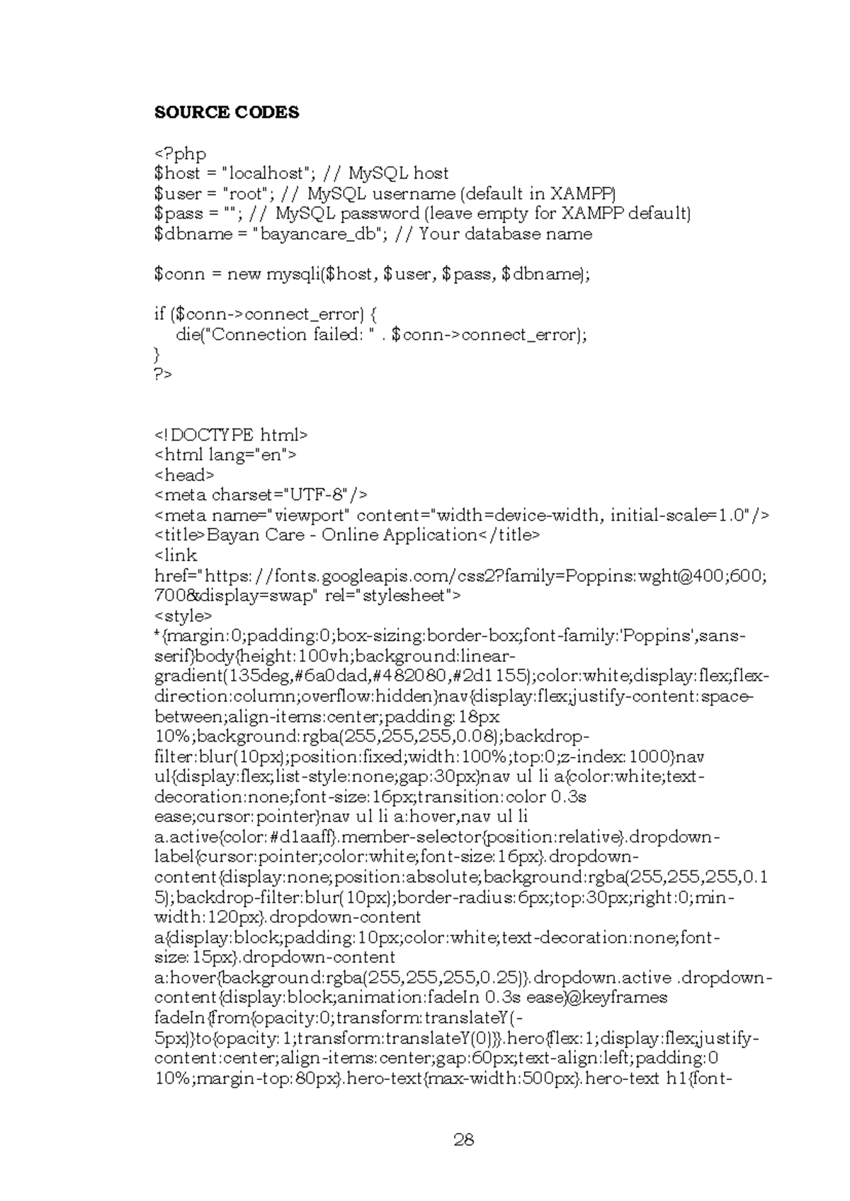 MySQL Source Codes for Household Profiling Form (CS101) - Studocu