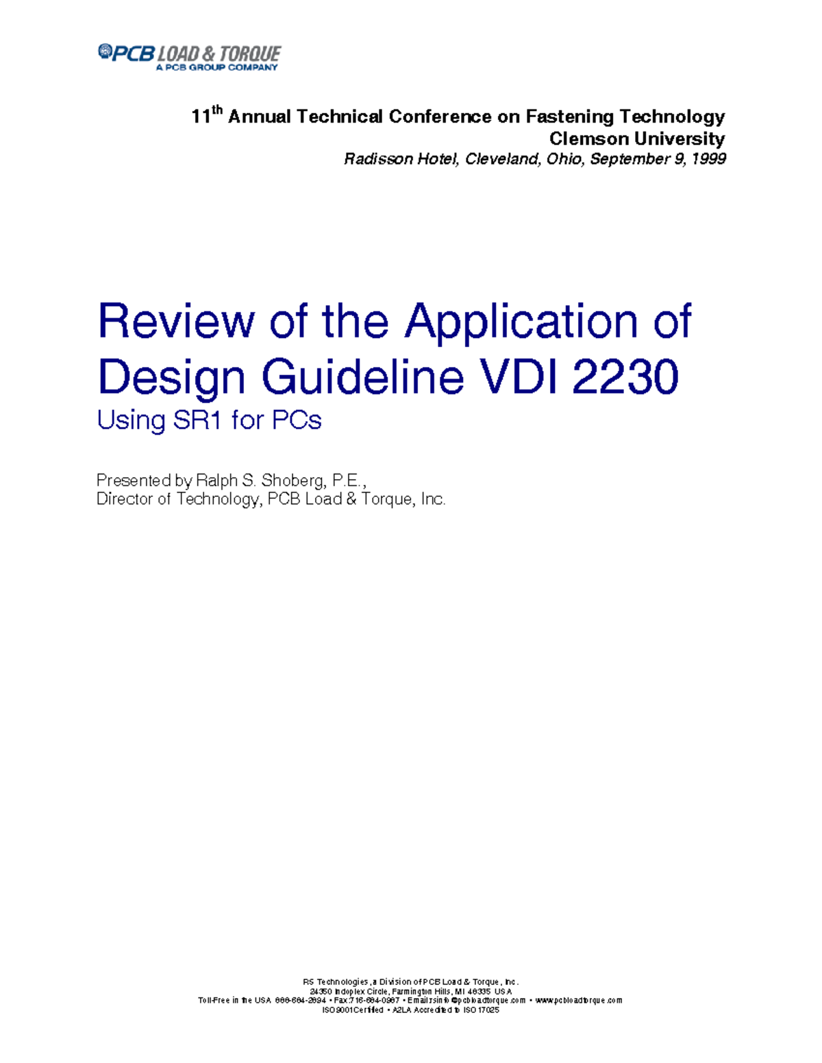 BOLT CALC VDI 2230 - Comprehensive Guide to Bolt Calculations - Studocu
