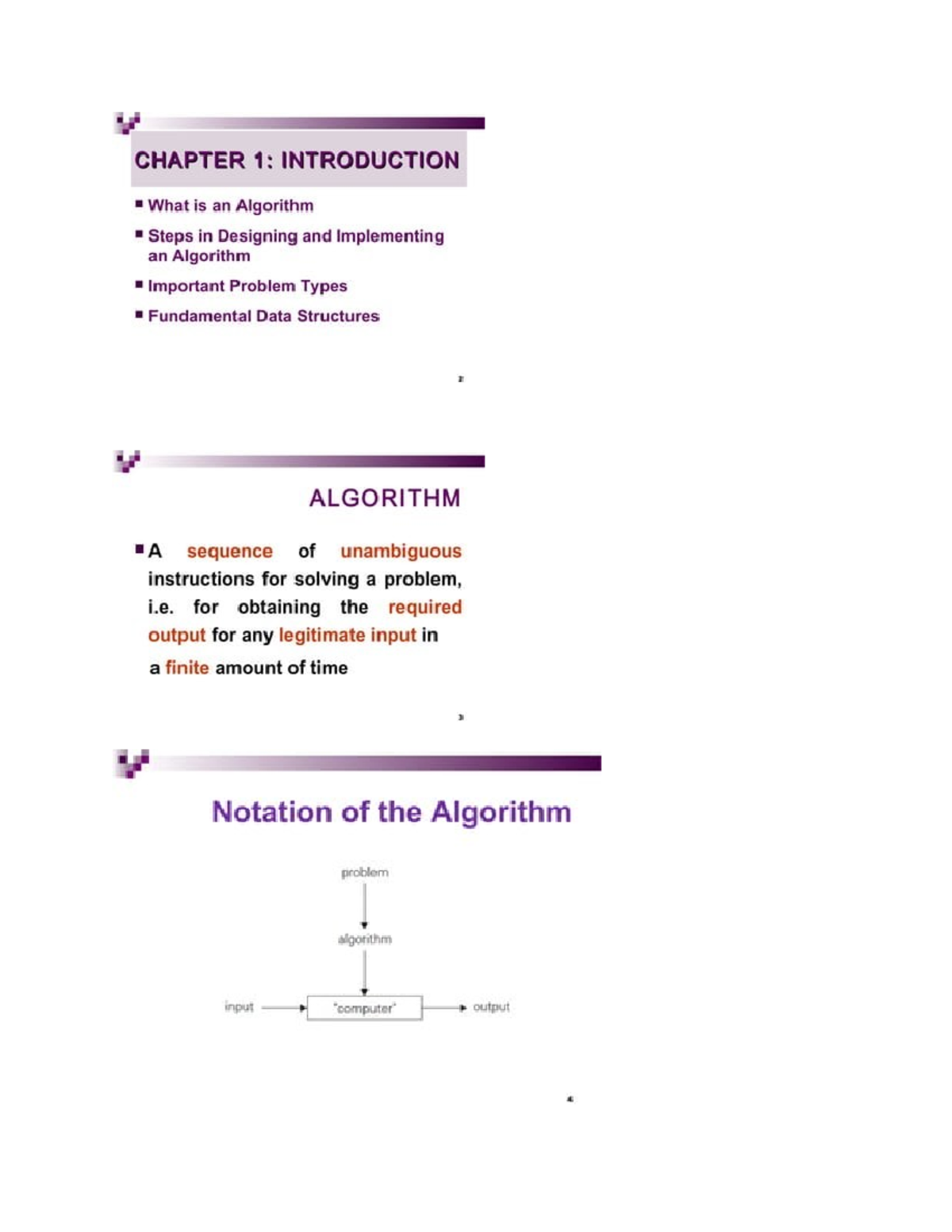Algorithm Fundamentals and Problem Solving: Unit Notes - Studocu
