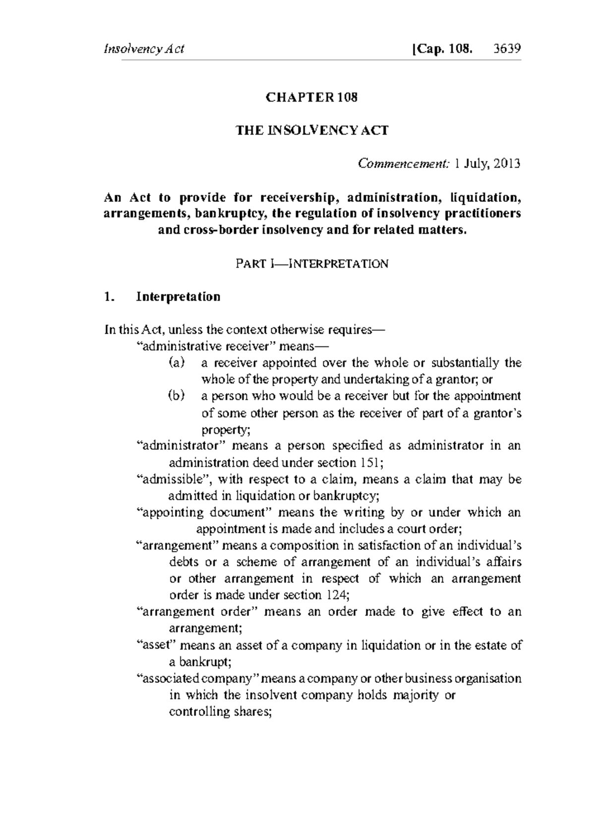 Revised Insolvency Act CAP 108: Comprehensive Overview and Key ...