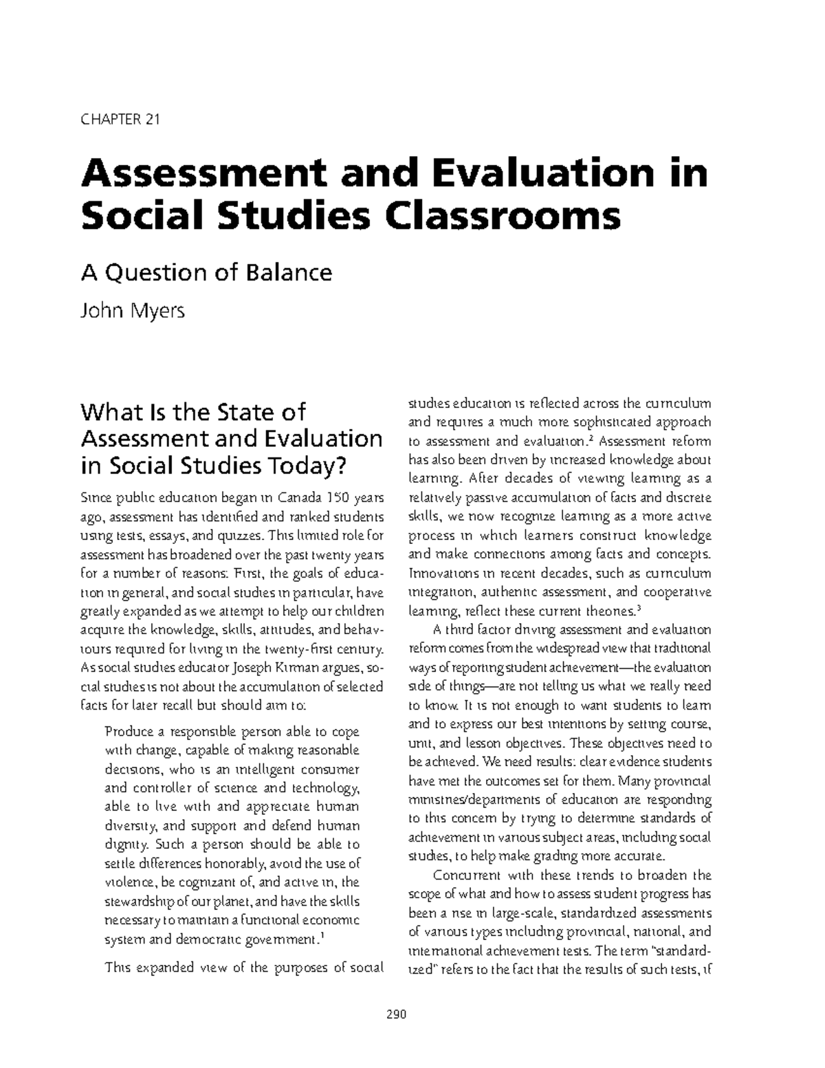 Assessment & Evaluation Strategies in Social Studies Classrooms - Studocu