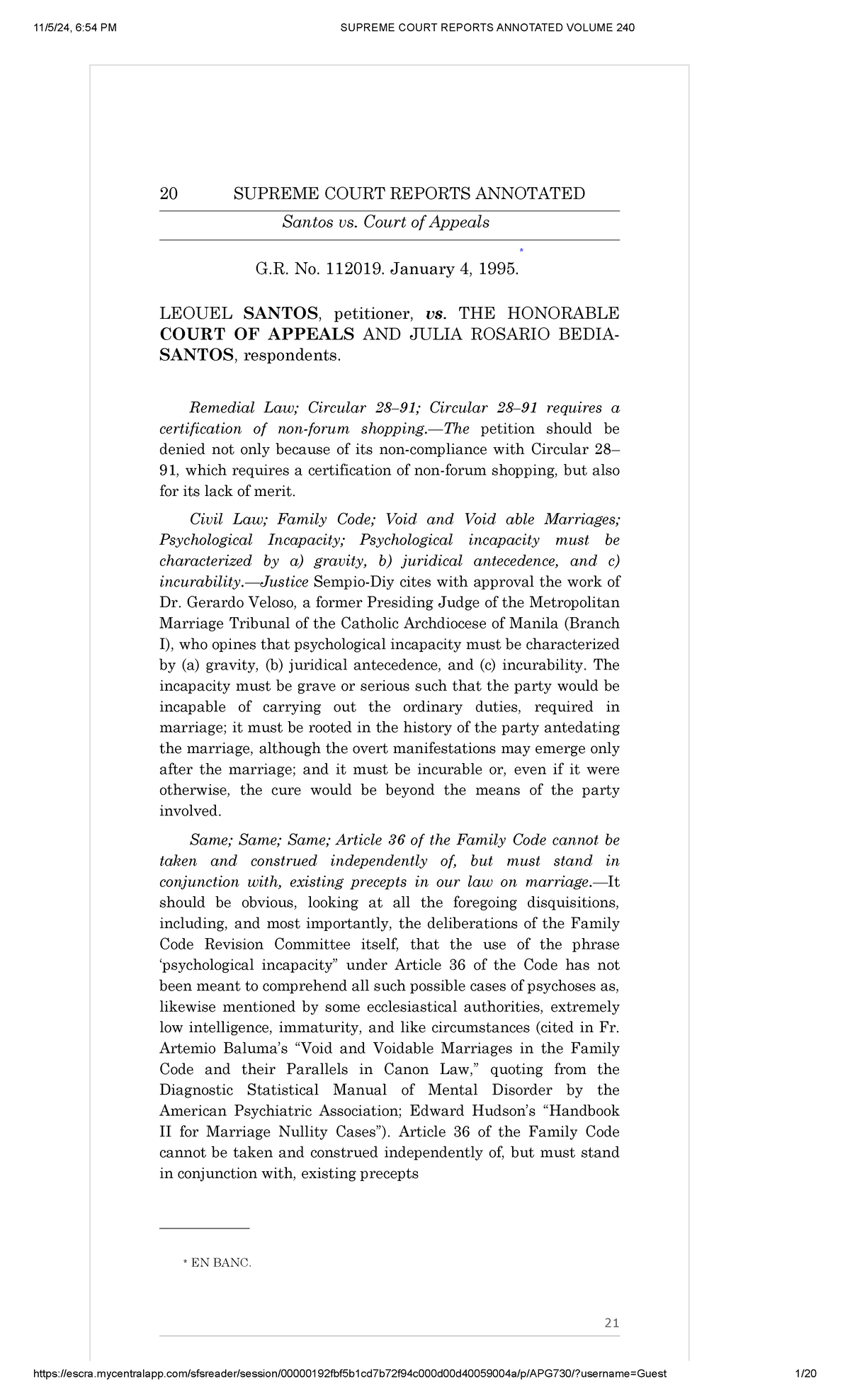 Santos vs. CA: Understanding Psychological Incapacity in Marriages ...