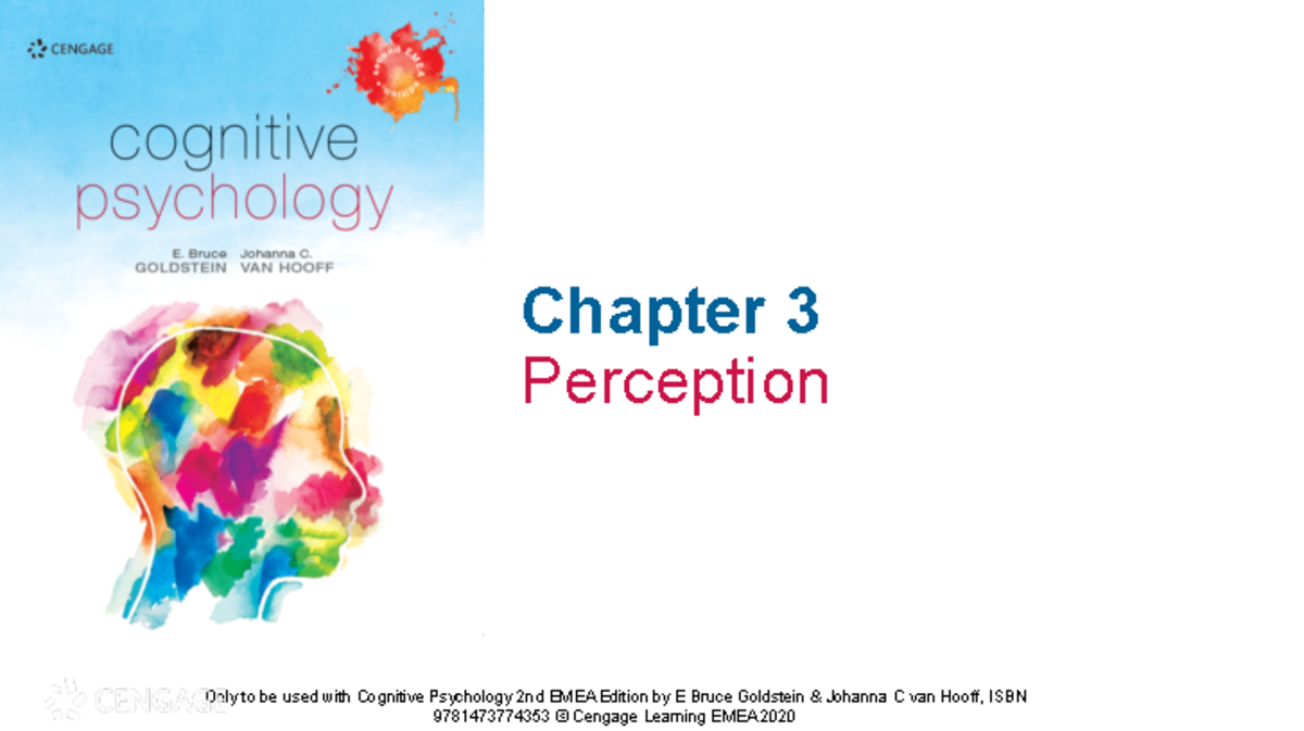 PYC3703 - Chapter 3 Powerpoint - Only to be used with Cognitive Psychology 29781473774353 ...