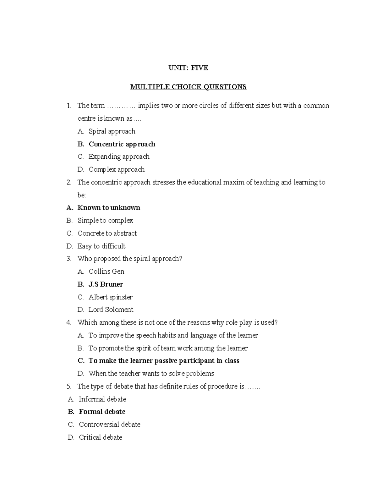 Method 5 042840 - Final Exam Multiple Choice Questions and Essay - Studocu
