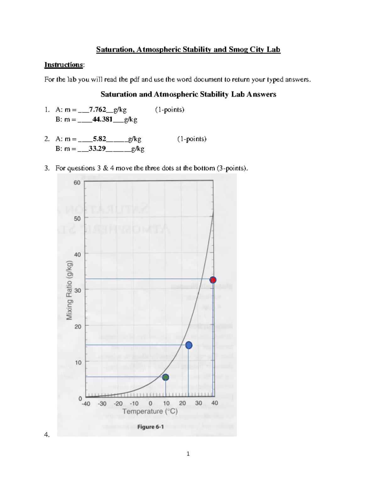 Saturation and Atmospheric Stability Lab - Saturation, Atmospheric ...