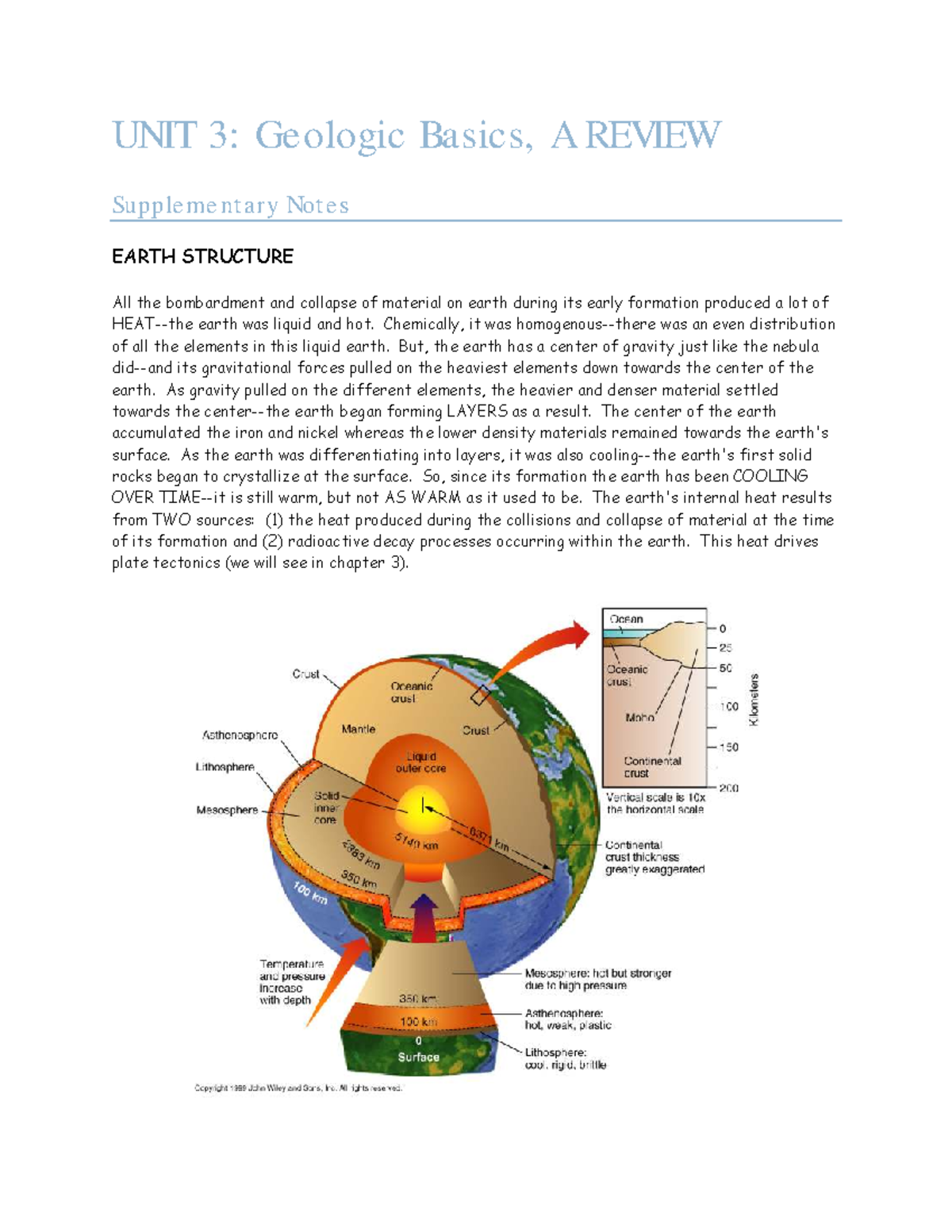 Geologic Basics Review: Earth Structure & Plate Tectonics (Course Code ...