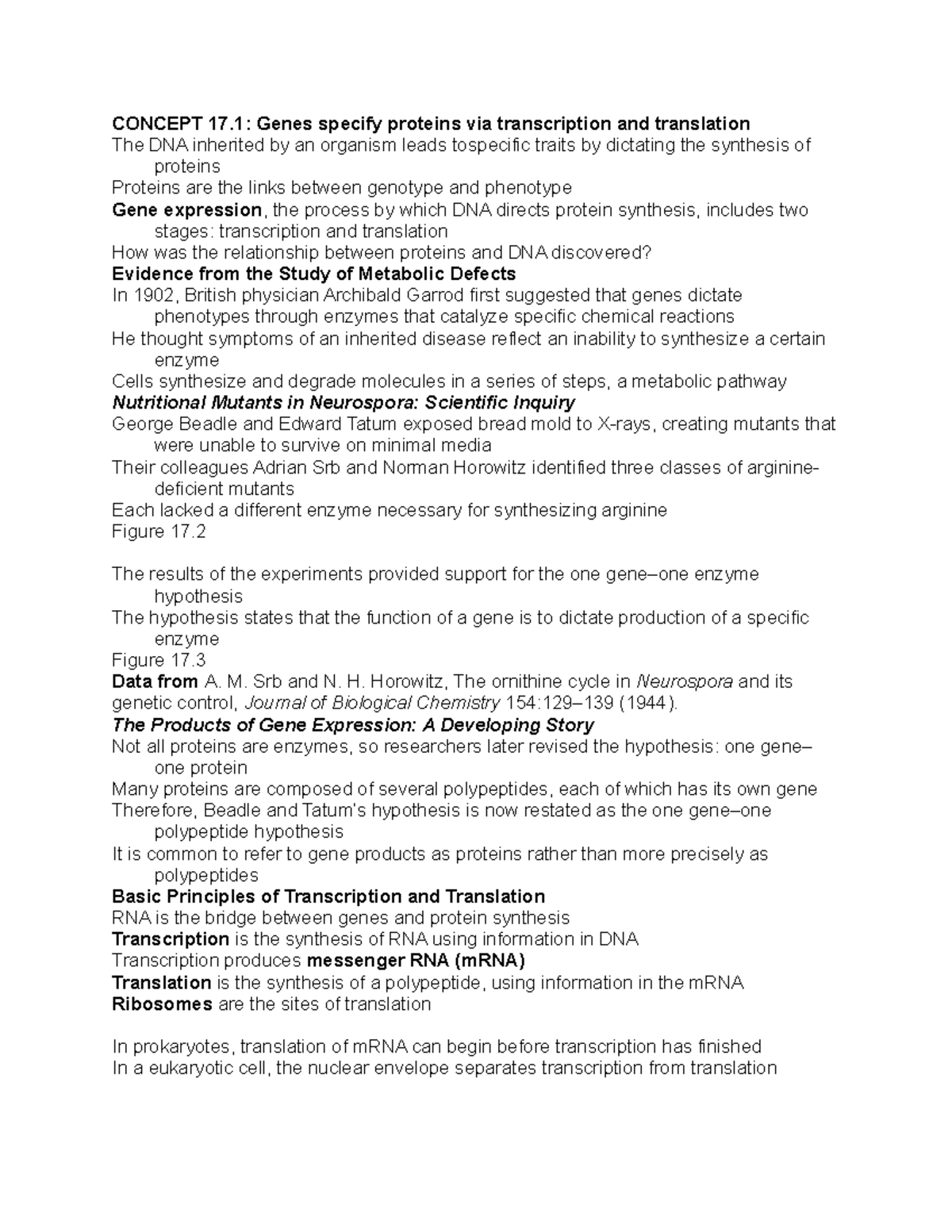 Concept 17 - This is a lecture about chapter 17 of the Campbell Biology ...