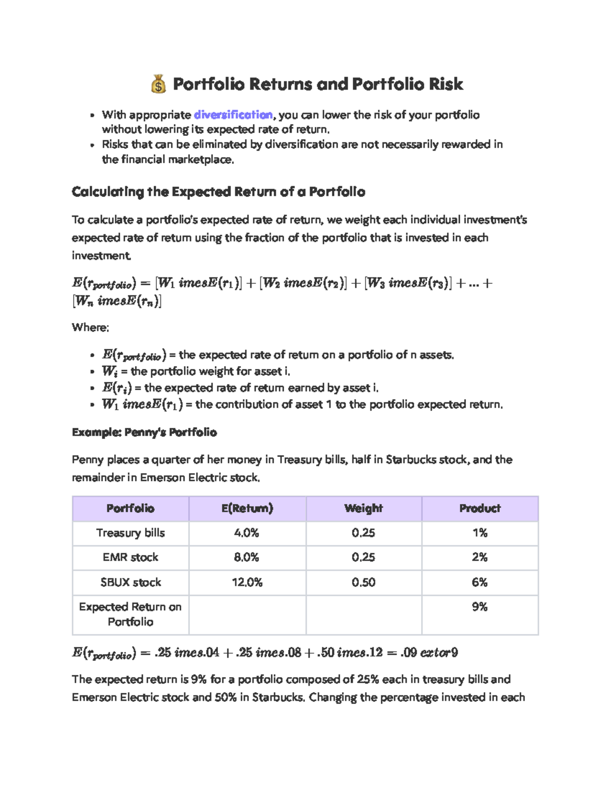 Portfolio Risk and Return Analysis Essentials (FIN 301) - Studocu