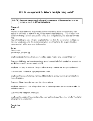 Unit-6-Principles-Of-Management-Part-B Bingham's Bakehouse - Pearson BTEC Level 3 Nationals ...