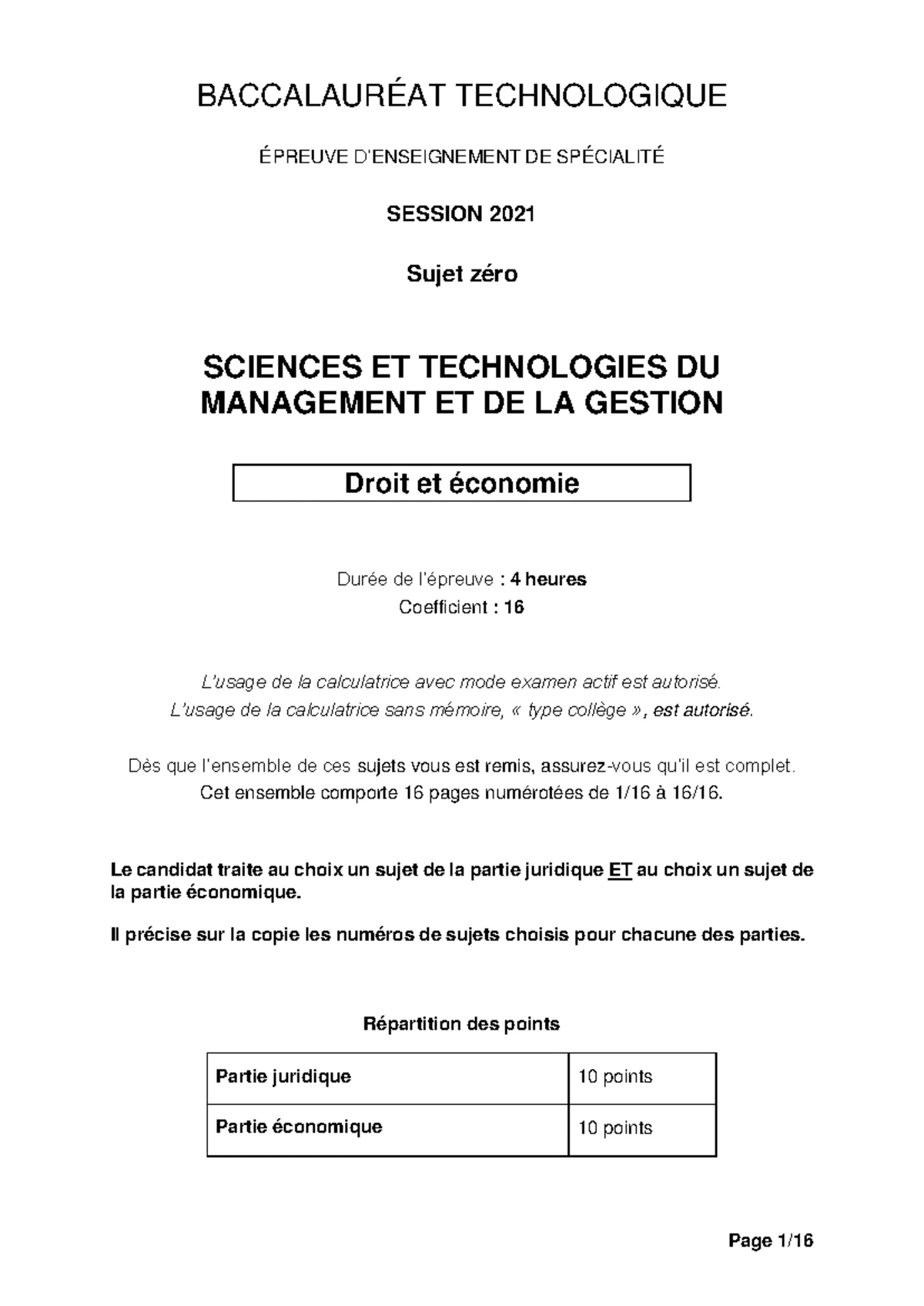 Sujet bac droit-éco 2023 - BACCALAURÉAT TECHNOLOGIQUE ÉPREUVE D ...