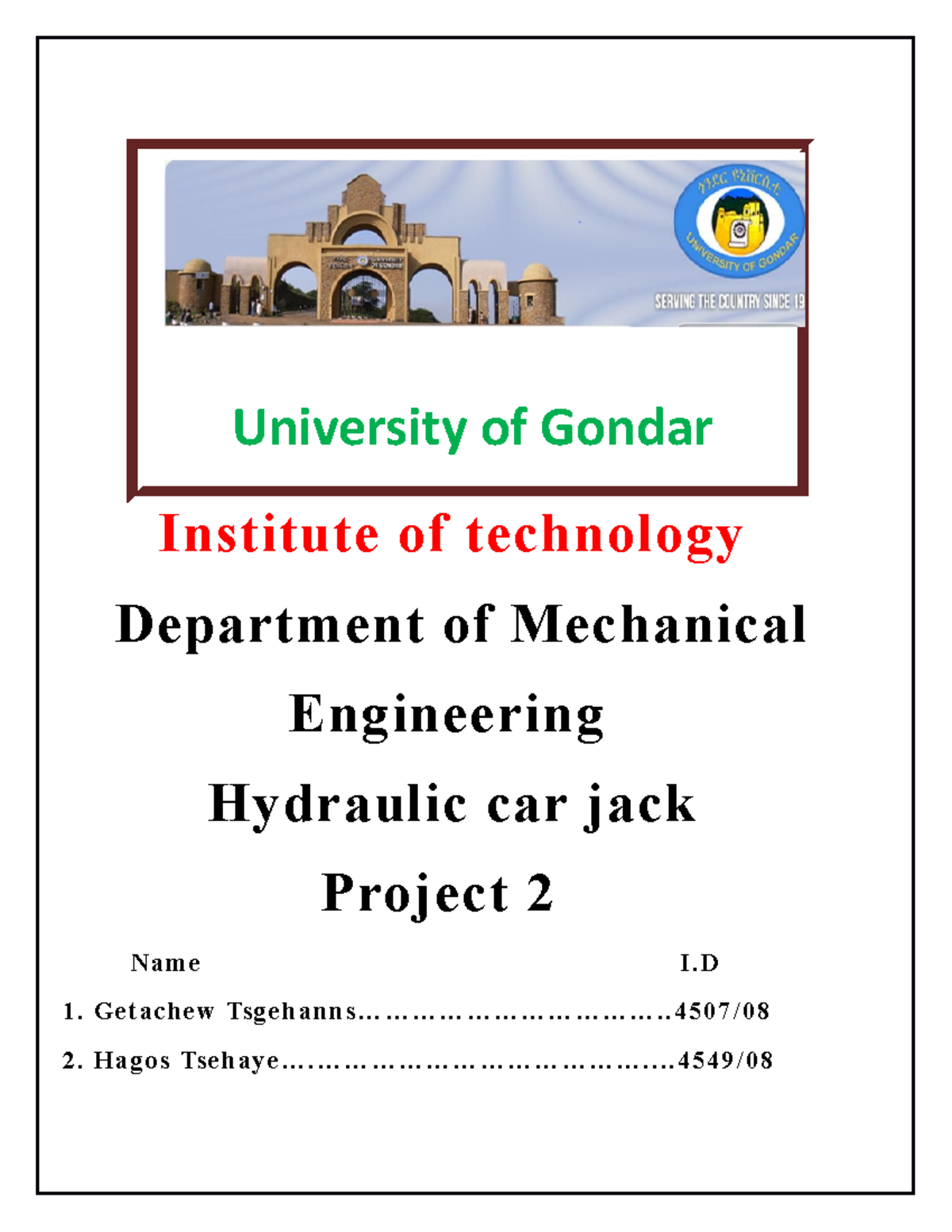 Hydraulic Bottle Car Jack Design Project - ME 2023 - Studocu