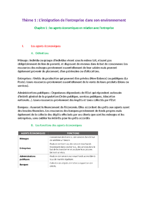 CEJM - Management Thèmes 1 à 4 : Intégration et Régulation Économique ...