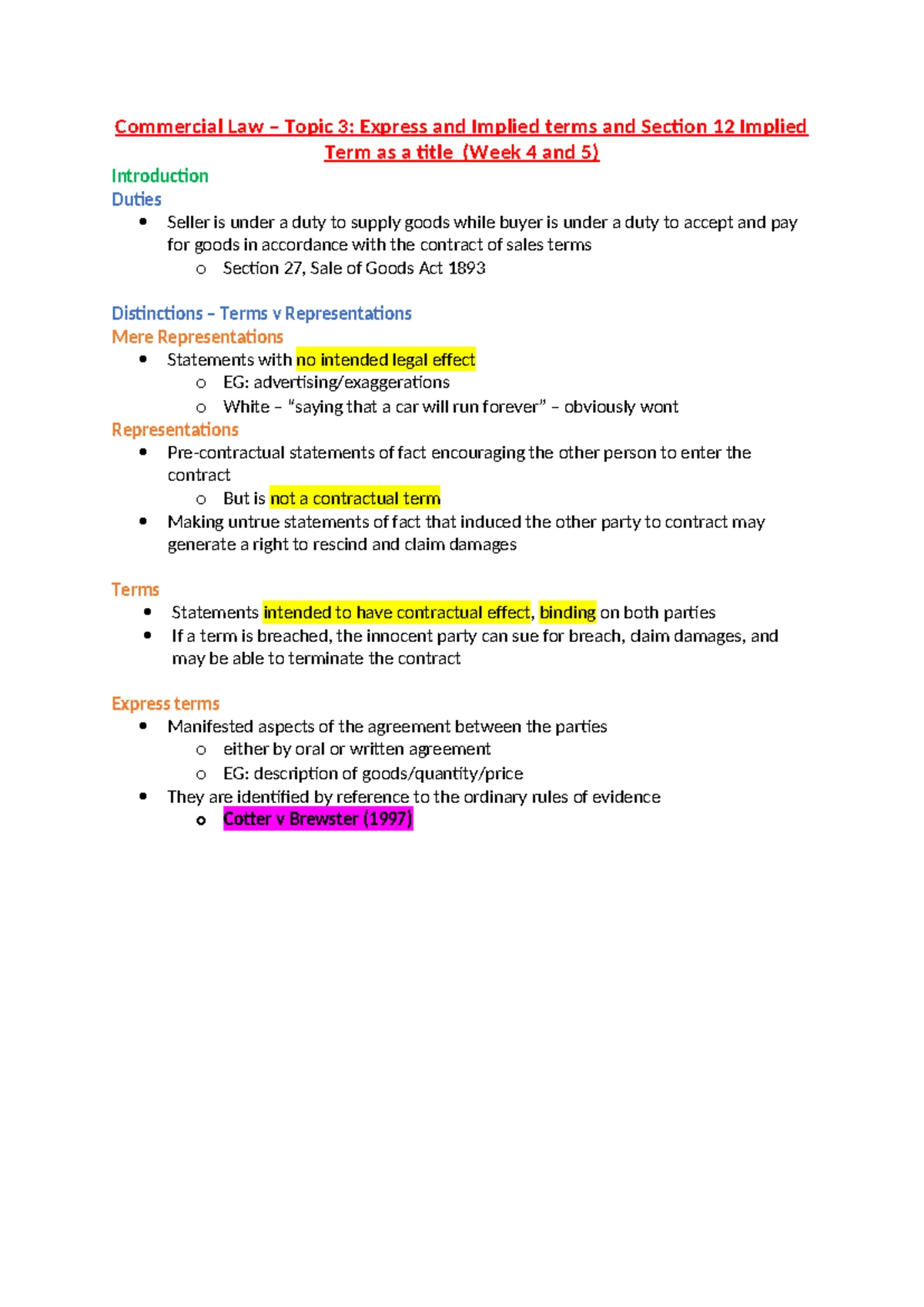 Topic 5 - Merchantable Quality (8) - LW215 - Commercial Law ...