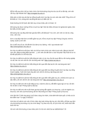 [Solved] Cn c Quy nh v quy tc ng x ca vin chc ngi lao ng ngi hc Trng i hc - sinh hoạt công dân ...