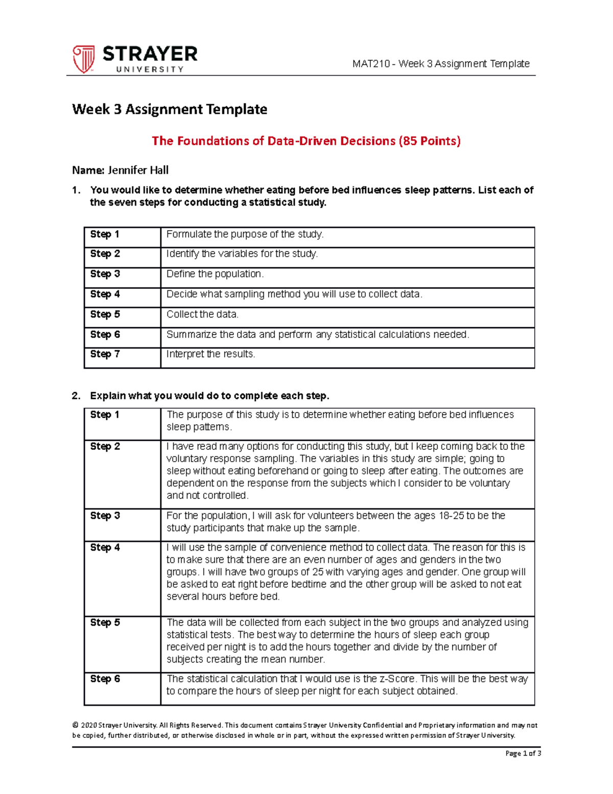 MAT210 Week 3 Assignment: Data-Driven Decisions Analysis - Studocu