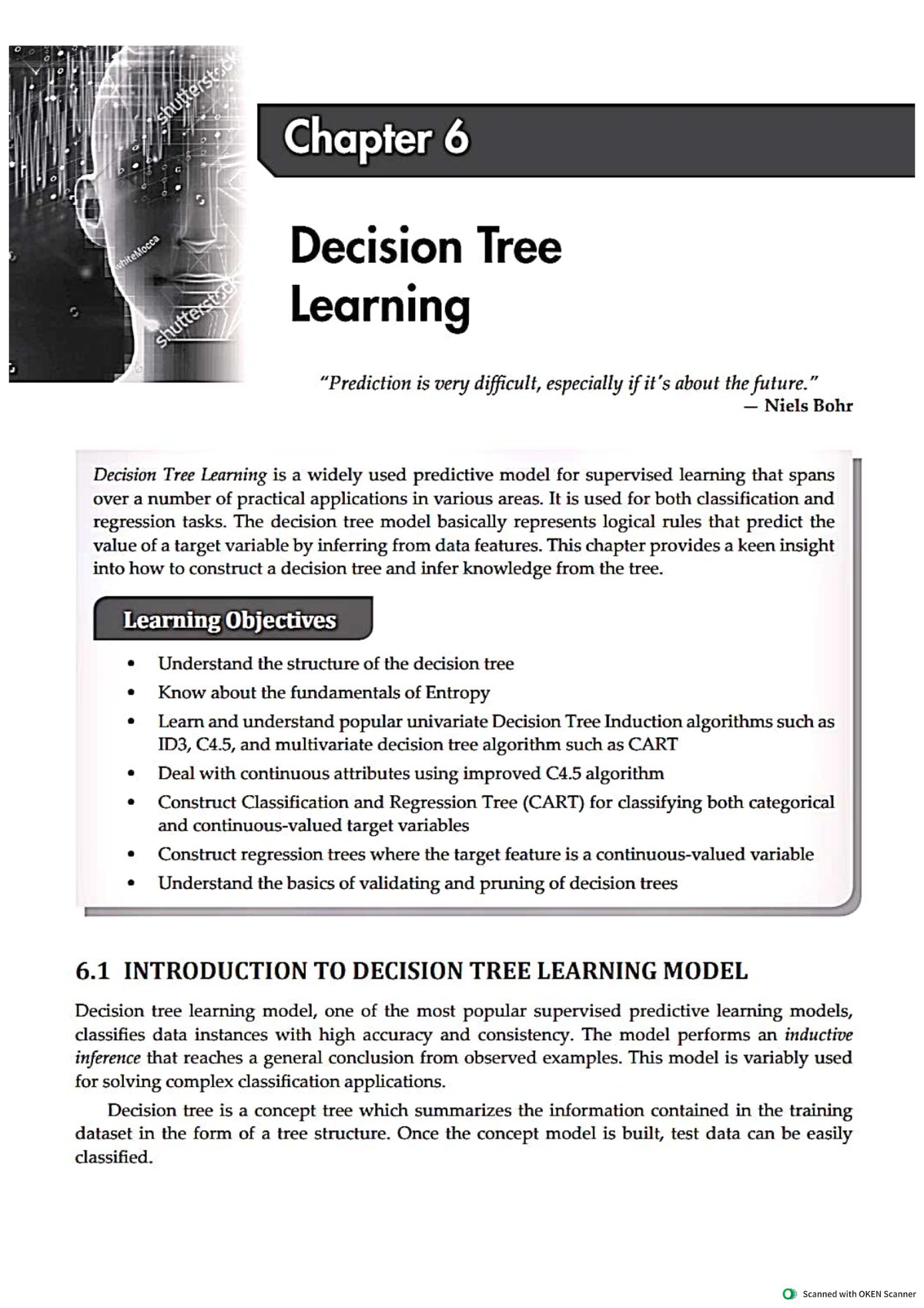 ML 3rd Chapter 6: Decision Tree Learning Insights and Algorithms - Studocu