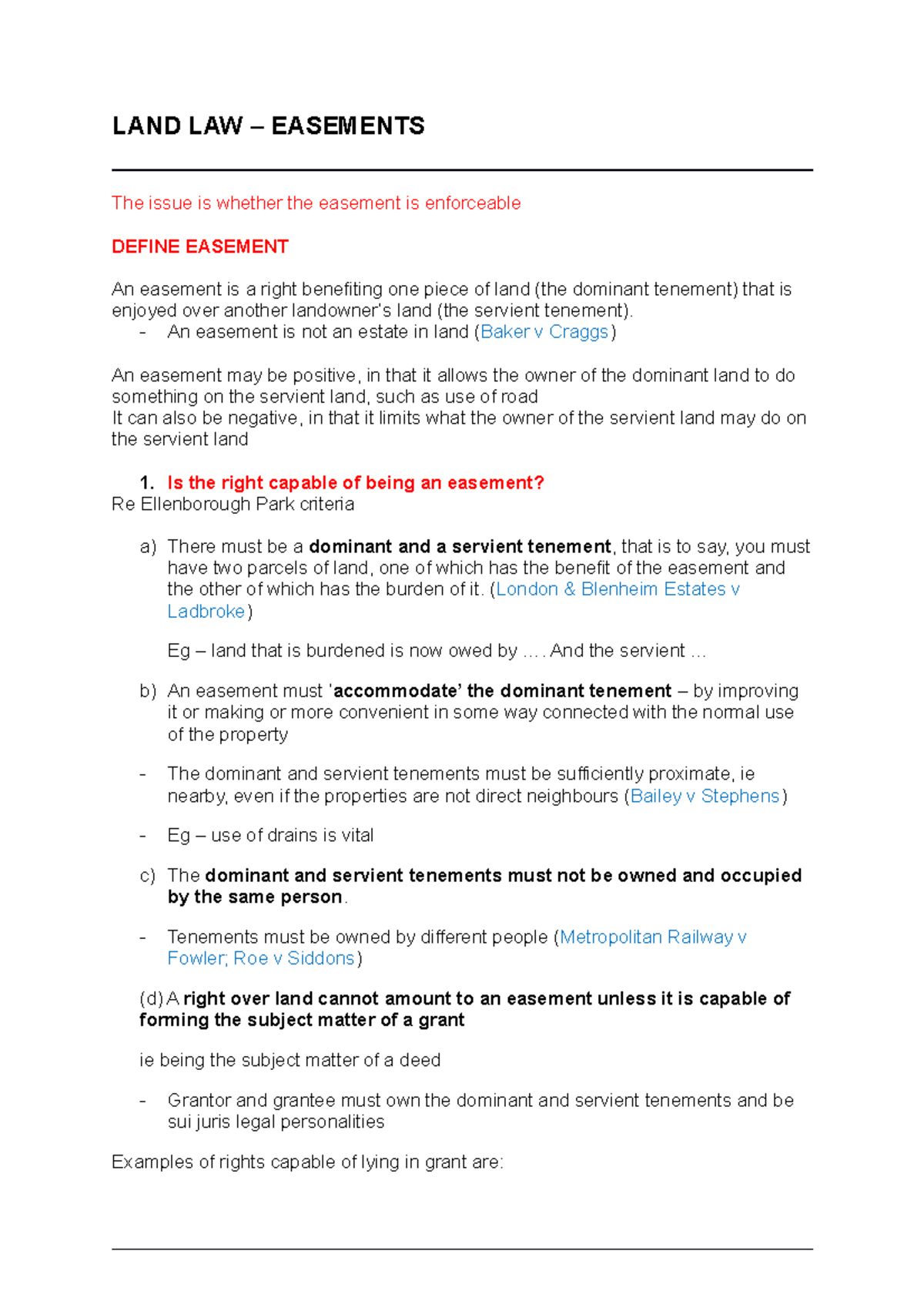 Land Law Case Study: Understanding Easement Structures and Enforcement ...