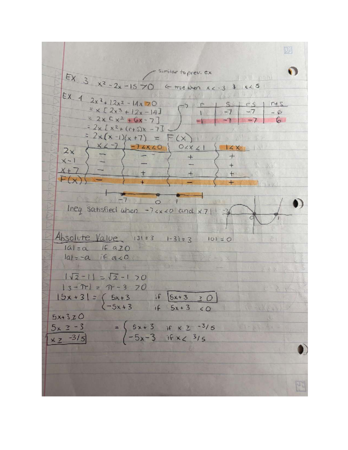 Absolute Value Examples - Math 101: EX 3 & EX 4 Solutions - Studocu