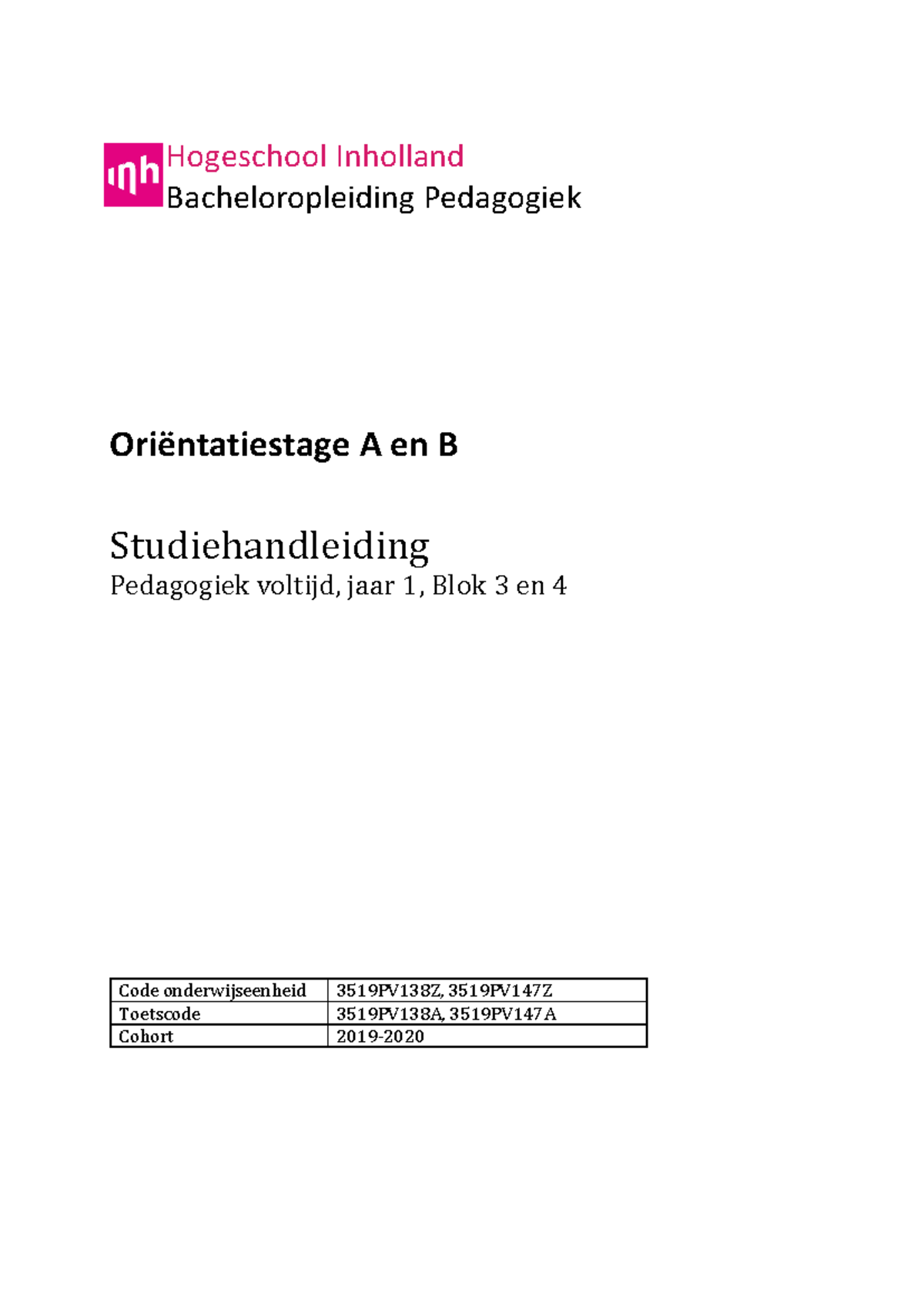 Studiehandleiding BPV 1 - Warning: TT: undefined function: 32 Warning: TT: undefined function ...