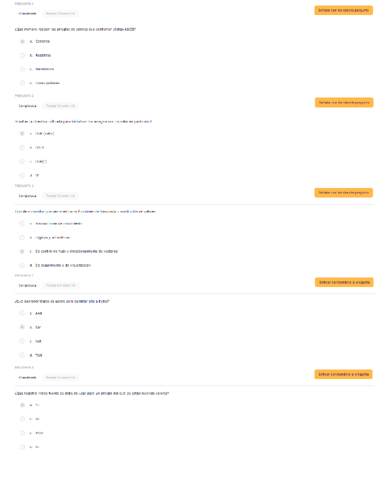 Lenguaje Ensamblador Examen Final Semana 4 - Preguntas y Respuestas - Studocu