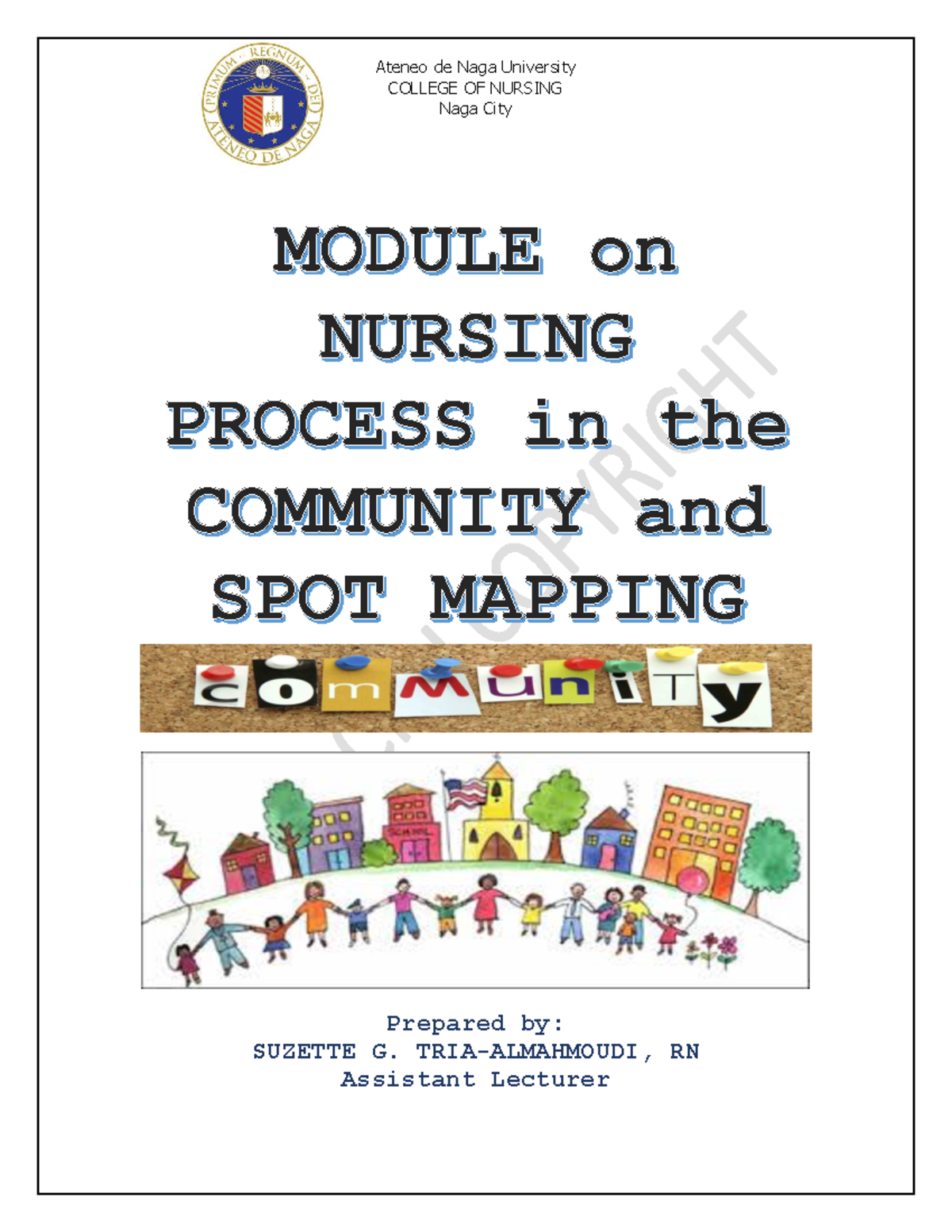 Module on Nursing Process in the Community (NURS 101) - Studocu